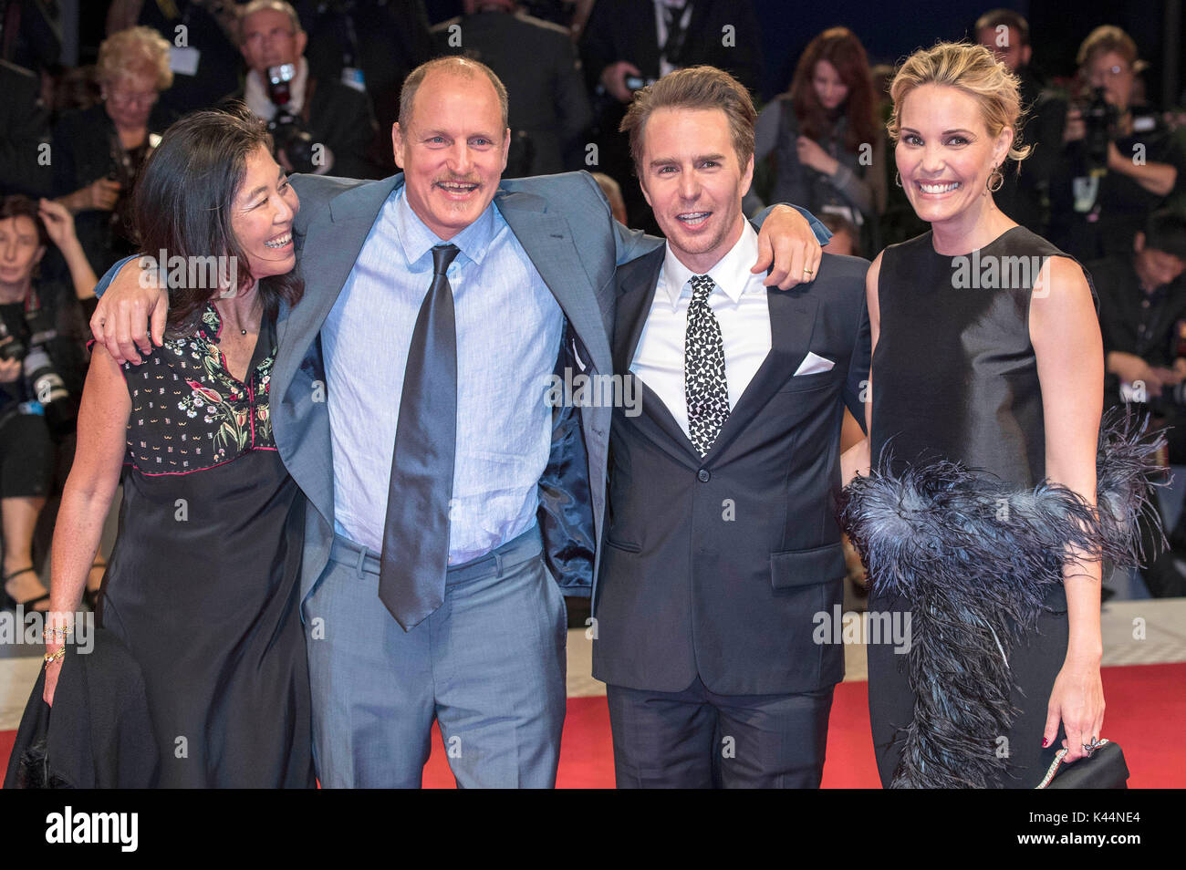 Venice, Italiy. 04th Sep, 2017. Woody Harrelson and wife Laura Louie ...