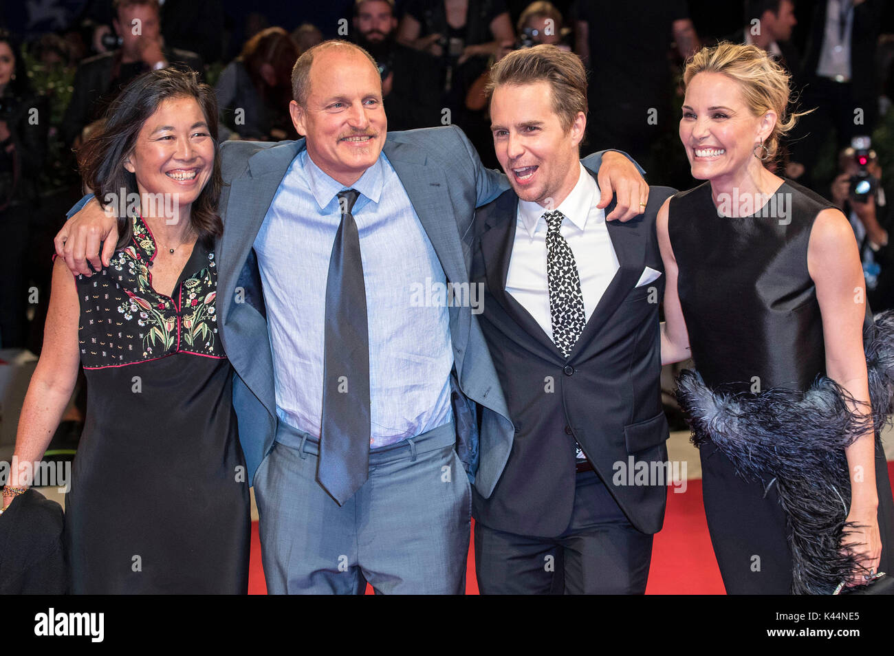 Venice, Italiy. 04th Sep, 2017. Woody Harrelson and wife Laura Louie ...