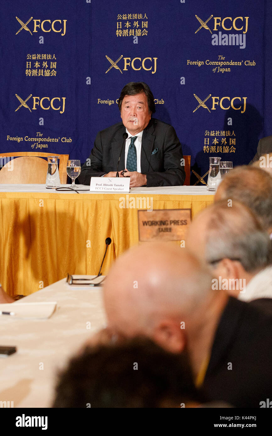 Tokyo, Japan. 5th Sept, 2017. Former Foreign Ministry official Hitoshi ...