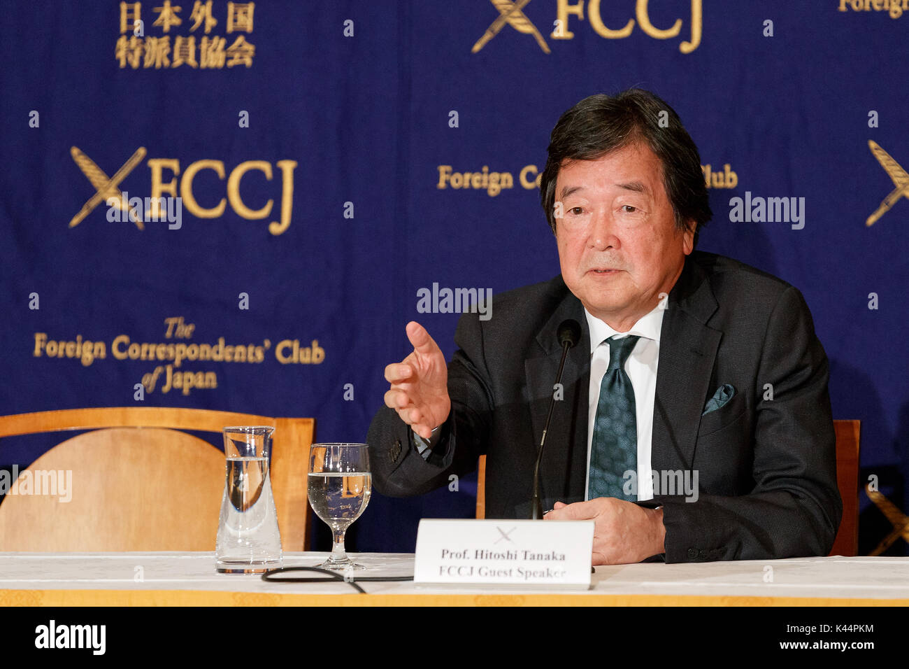 Tokyo, Japan. 5th Sept, 2017. Former Foreign Ministry official Hitoshi ...