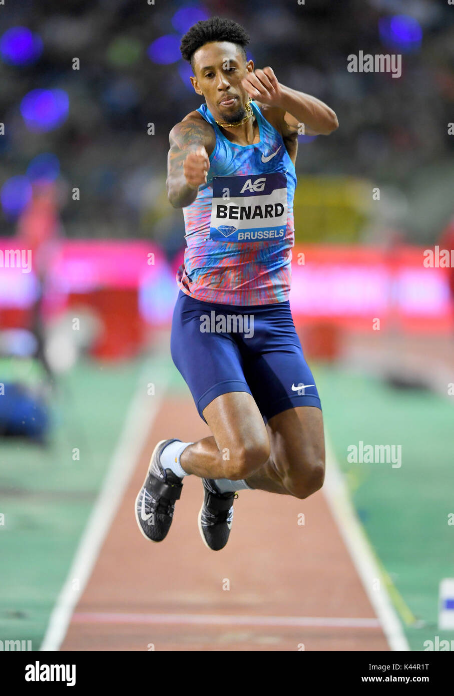 Chris Benard (USA) places sixth in the triple jump at 53-8½ (16.37m ...