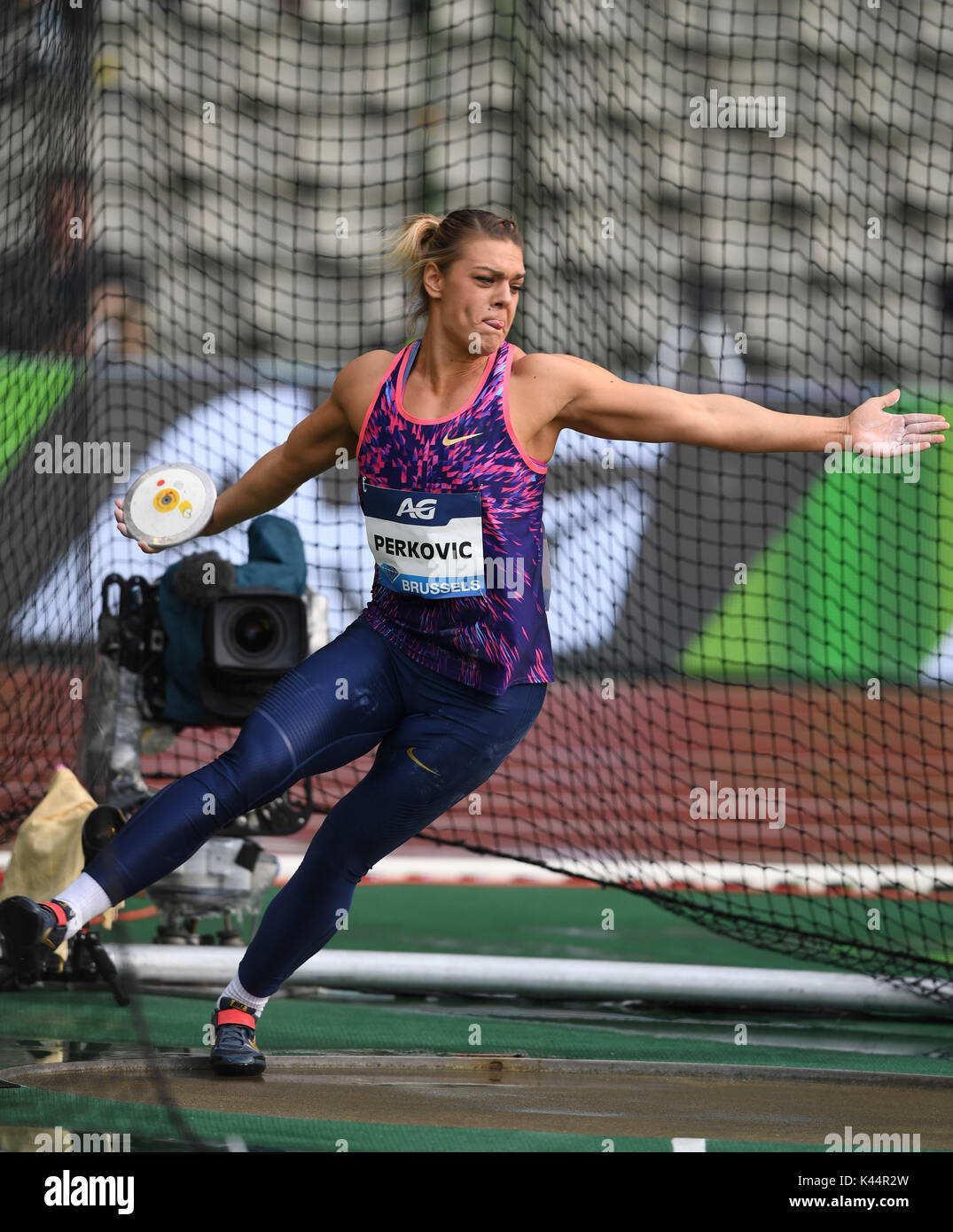Sandra Perkovic (CRO) wins the women's discus with a throw of 225-9 (68 ...