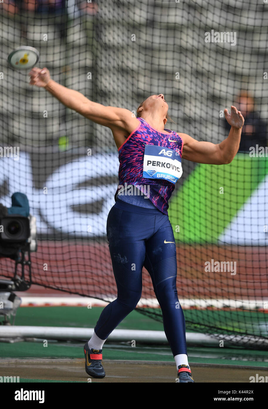 Sandra Perkovic (CRO) wins the women's discus with a throw of 225-9 (68 ...