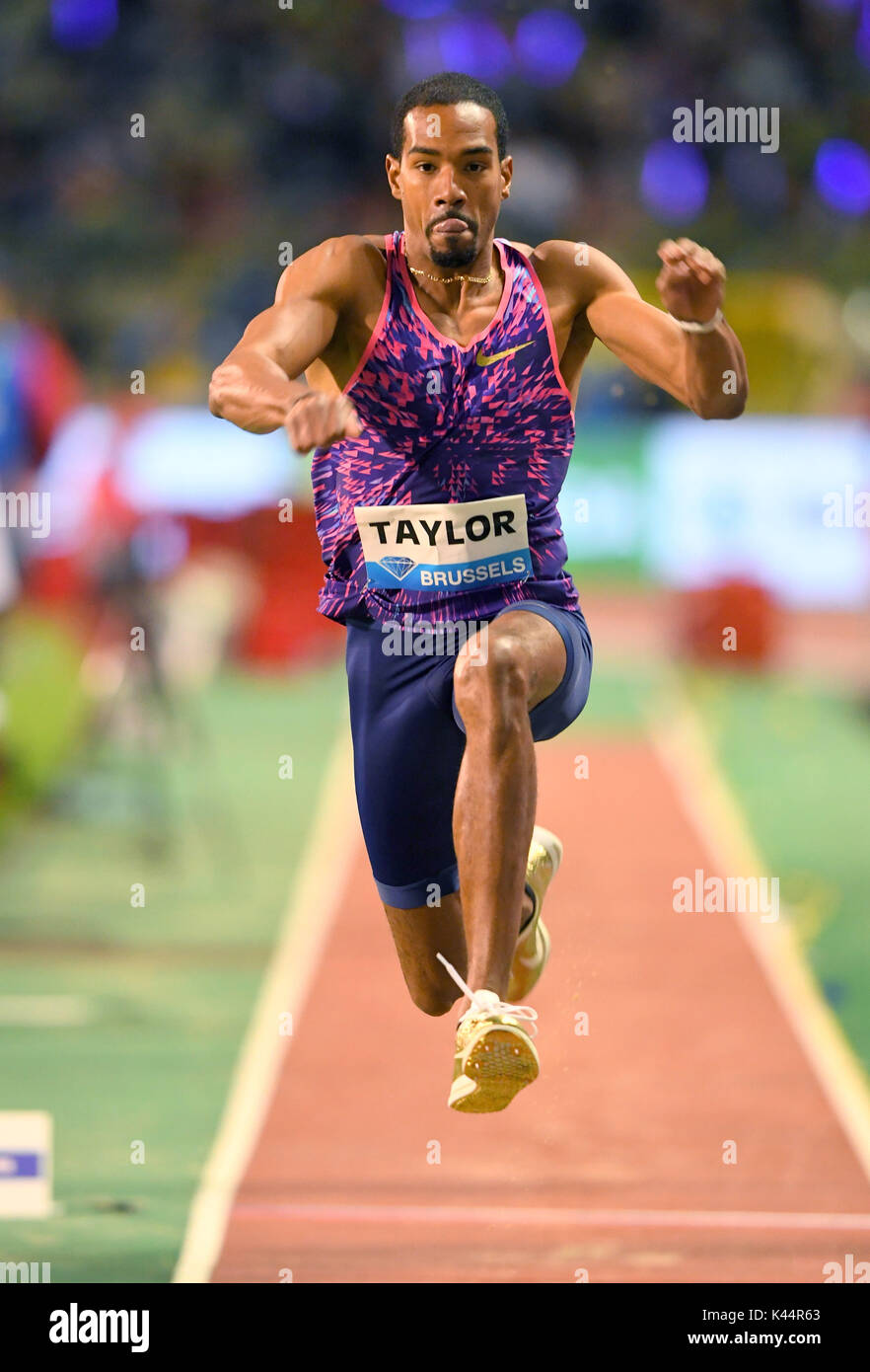 Christian Taylor (USA) wins the triple jump at 57-4¾ (17.49m) during ...