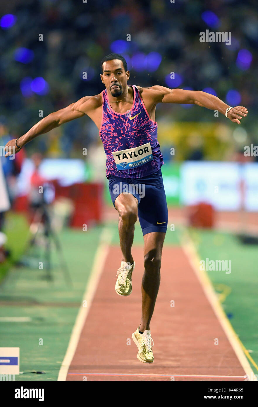 Christian Taylor (USA) wins the triple jump at 57-4¾ (17.49m) during ...