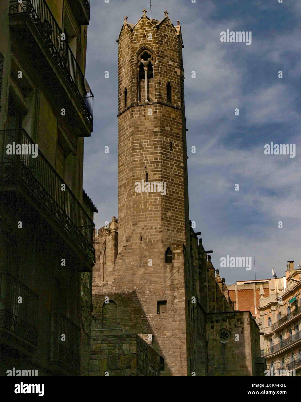 Barcelona, Spain. 19th Oct, 2004. The unique octagonal bell tower ...