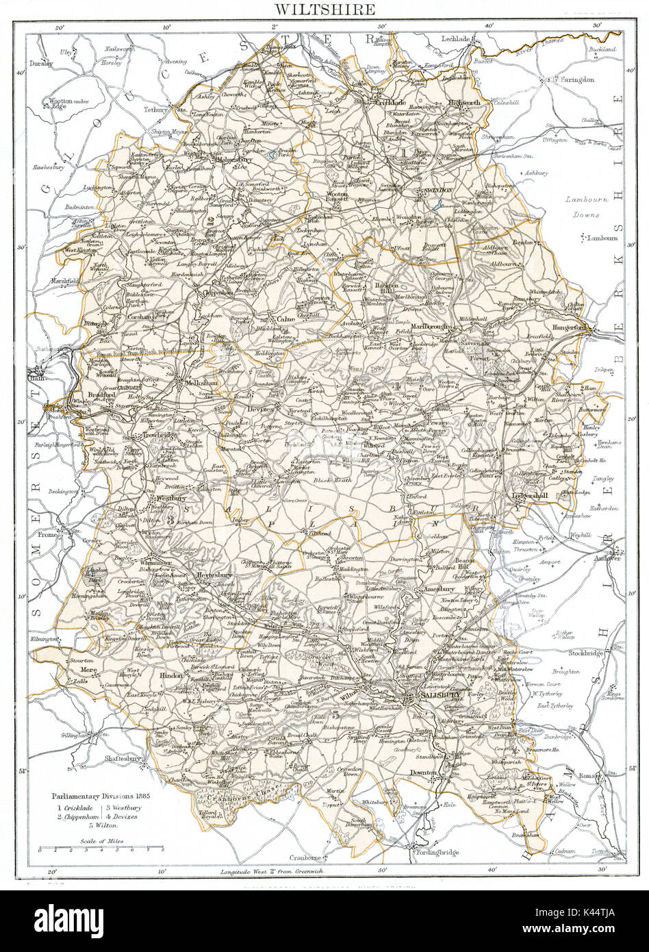 Map of warminster hi-res stock photography and images - Alamy