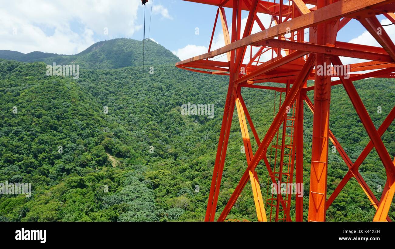 cable car at the pico isabel del torres mountain Stock Photo - Alamy