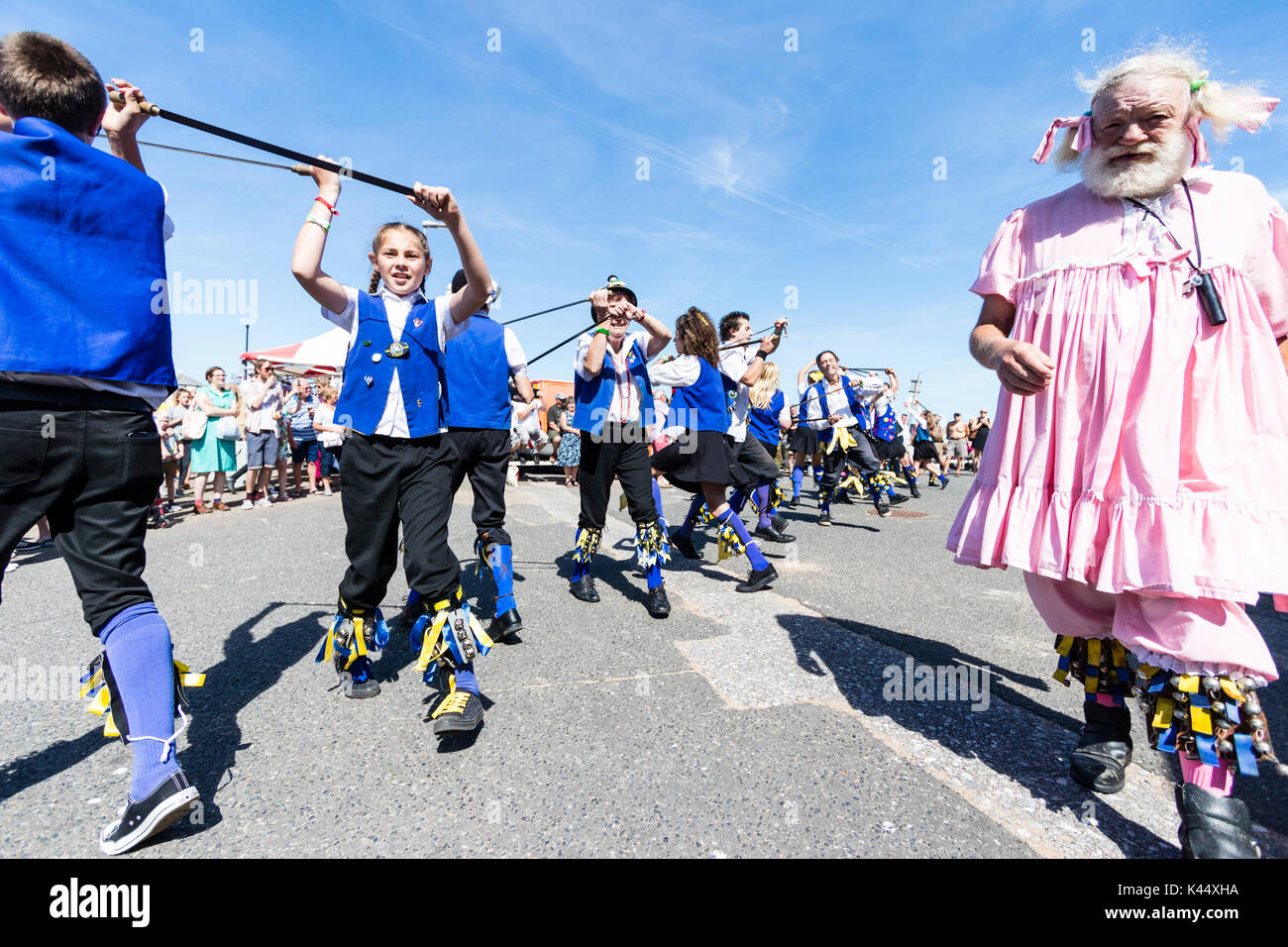 Traditional morris dancers, Royal Liberty Morris dancing with their ...