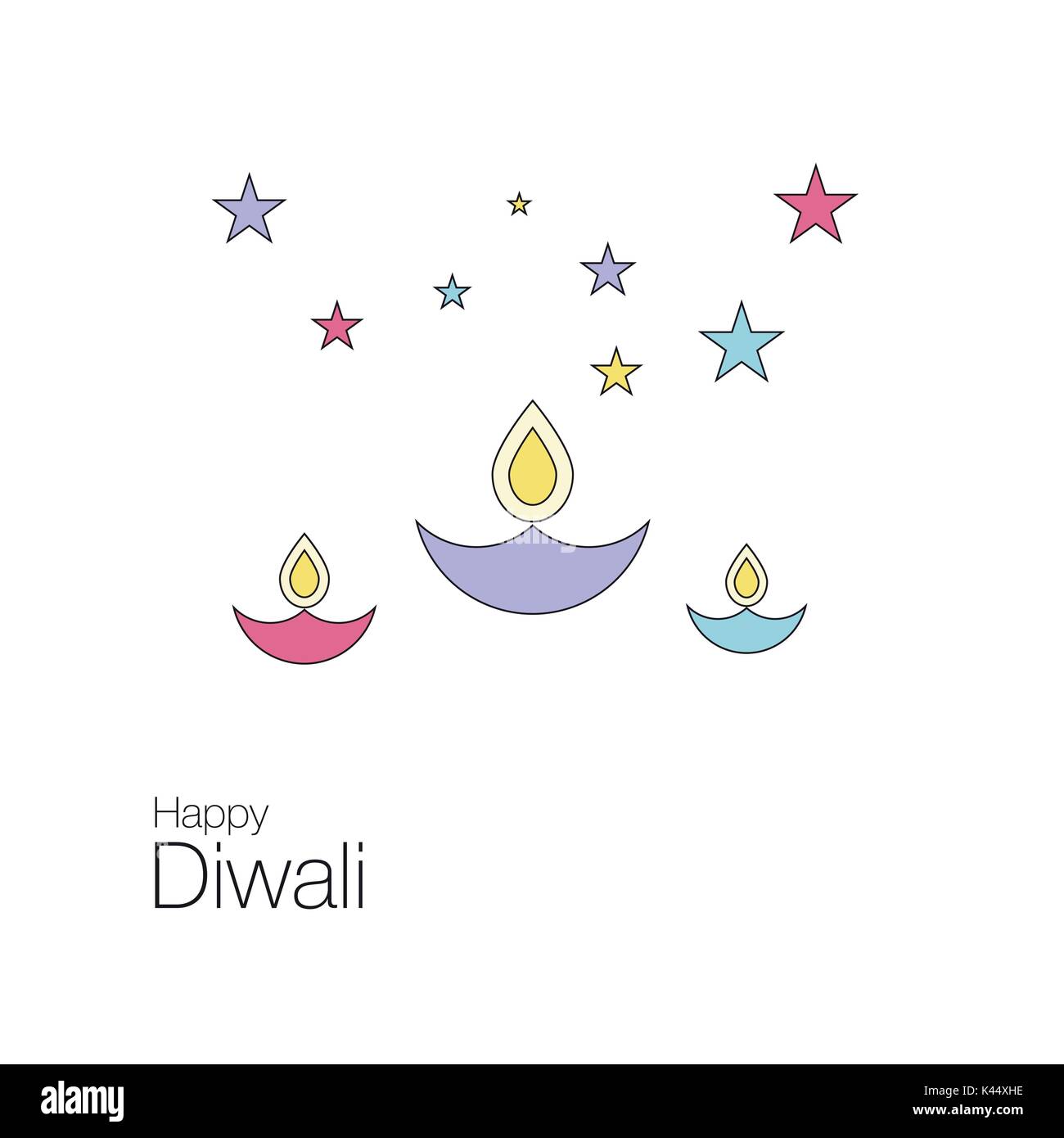 Happy Diwali text design Stock Vector Image & Art - Alamy