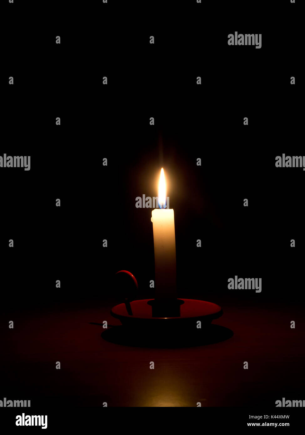 Burning candle table burning hi-res stock photography and images - Alamy