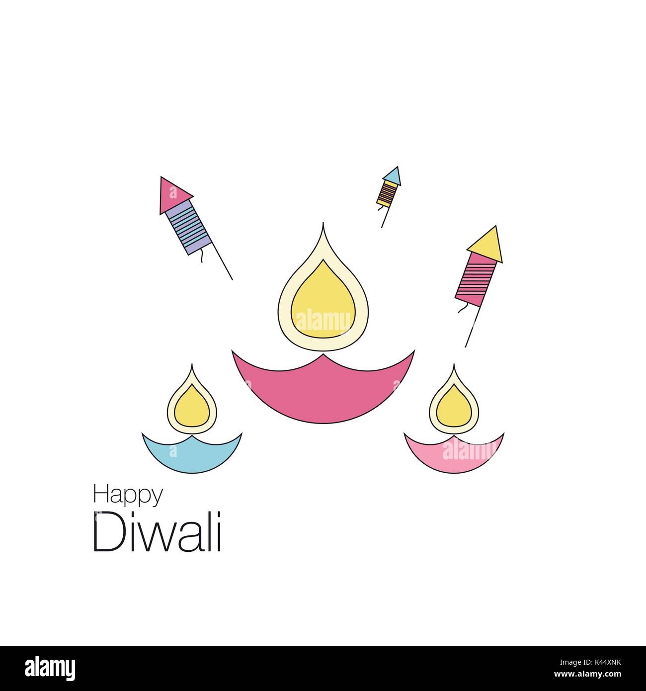 Happy Diwali text design Stock Vector Image & Art - Alamy