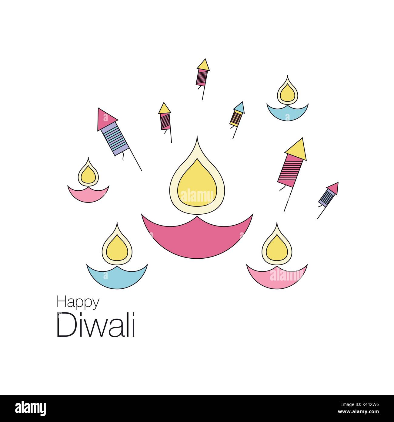 Happy Diwali text design Stock Vector Image & Art - Alamy
