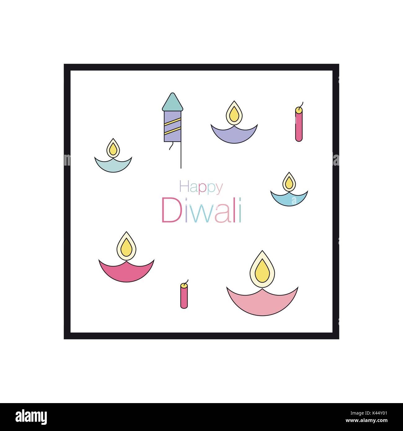 Happy Diwali text design Stock Vector Image & Art - Alamy