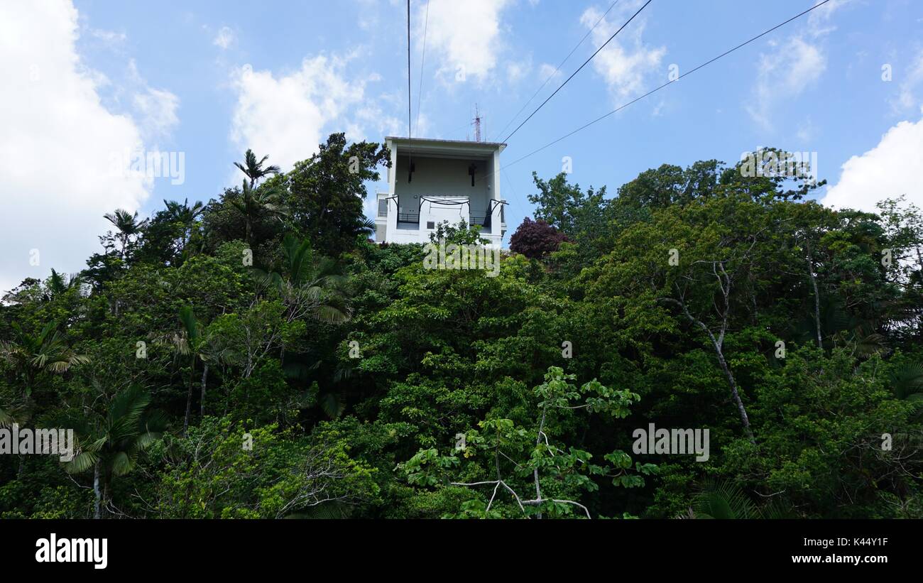 cable car at the pico isabel del torres mountain Stock Photo - Alamy