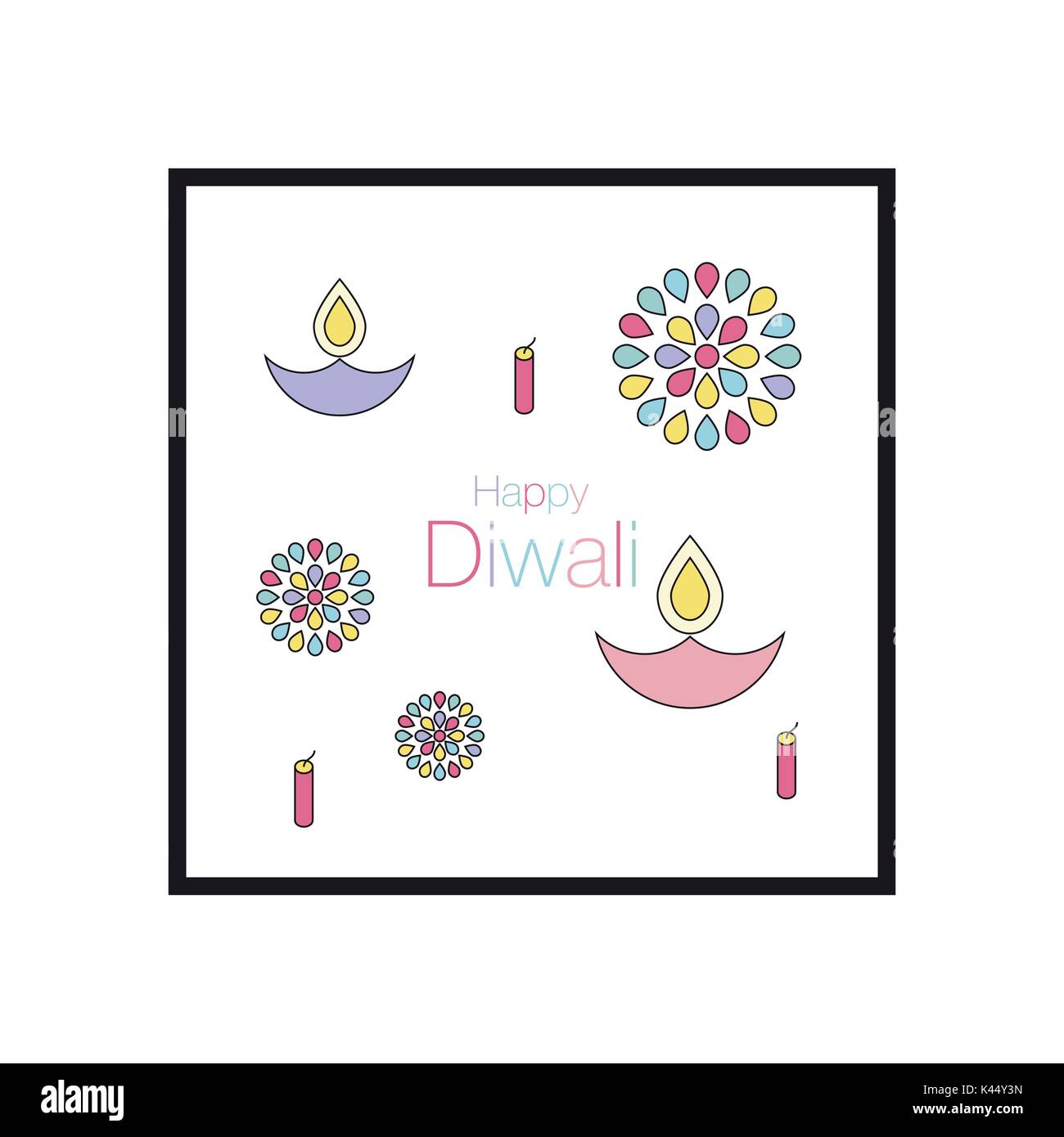 Happy Diwali text design Stock Vector Image & Art - Alamy