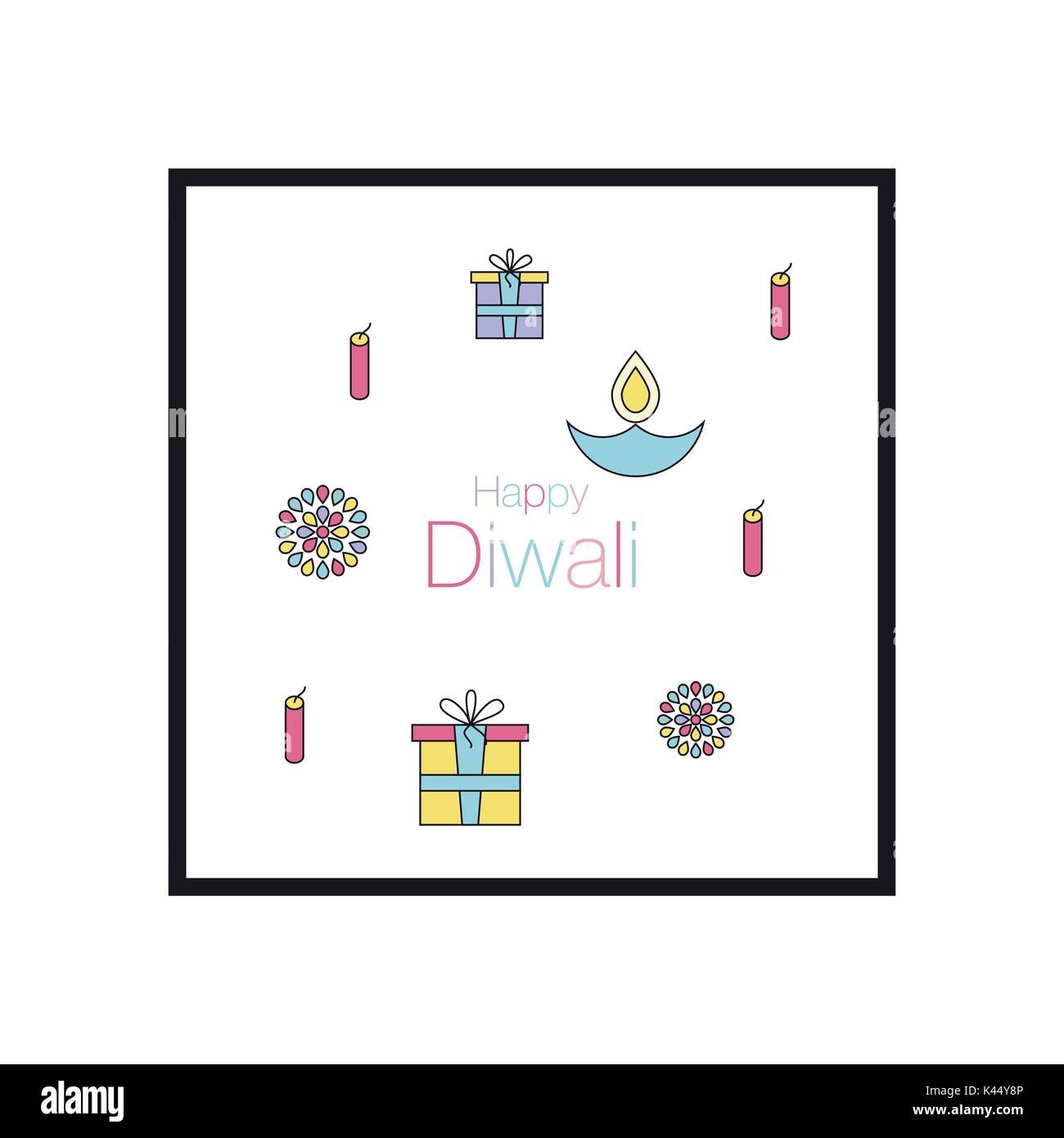 Happy Diwali text design Stock Vector Image & Art - Alamy