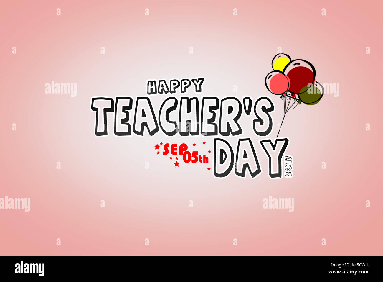 Happy Teachers Day balloon Stock Photo - Alamy
