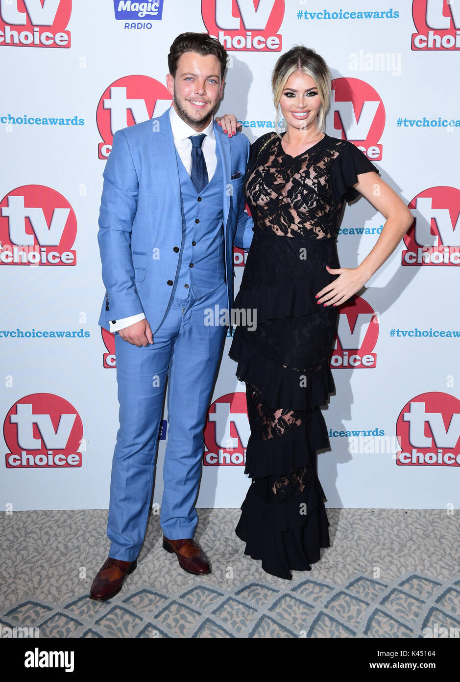James Diags and Chloe Sims attending the TV Choice Awards 2017 held at ...