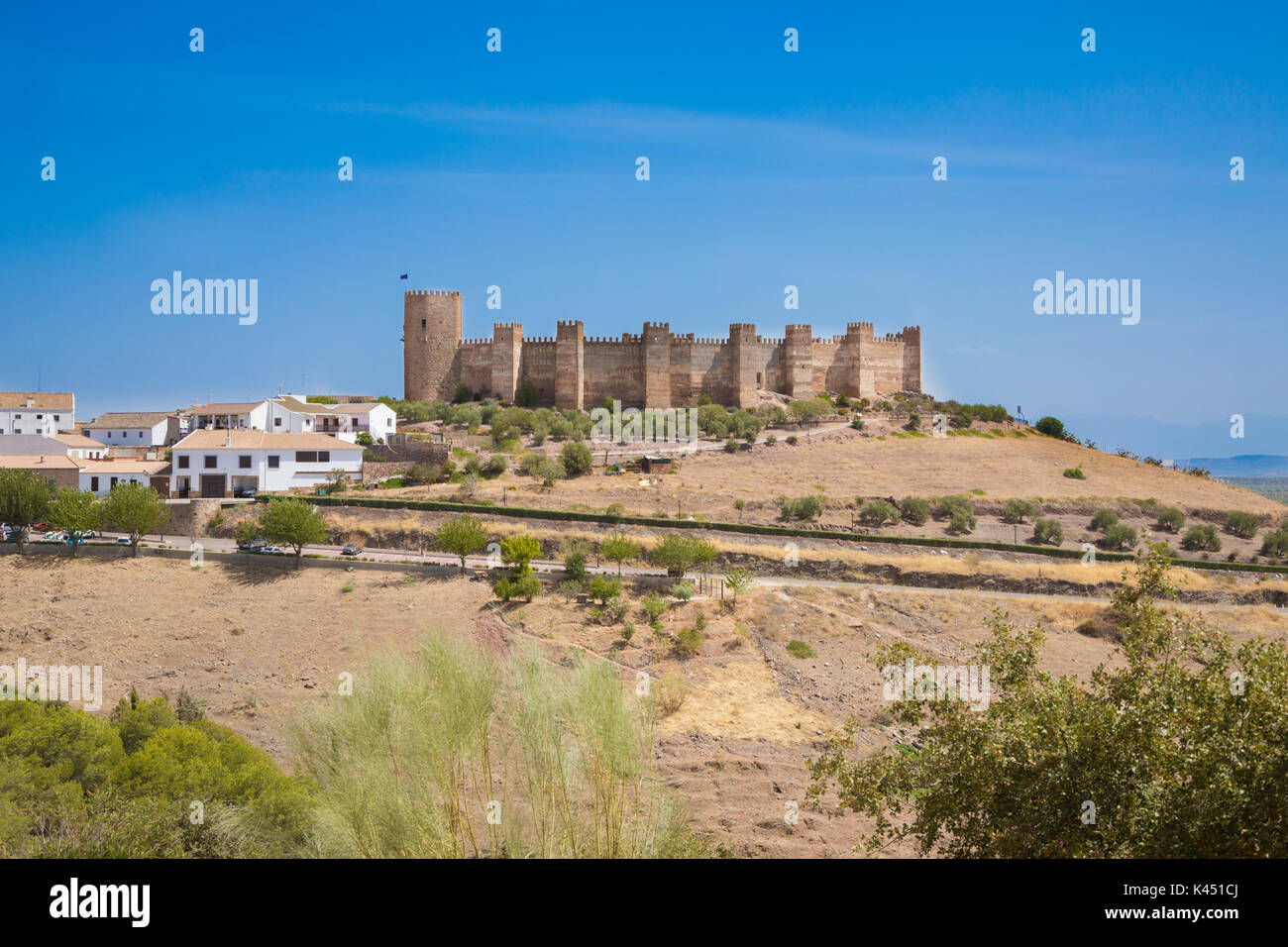 landmark of ancient arab Castle of Burgalimar, from X century, public ...