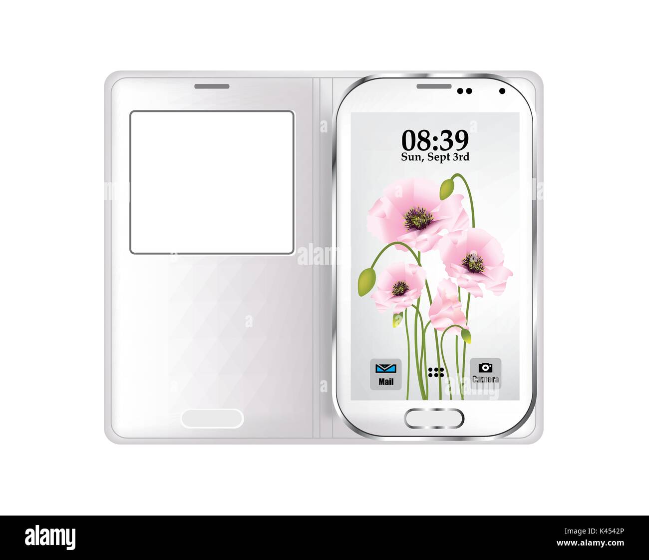 Mobile on white background Stock Vector Image & Art - Alamy