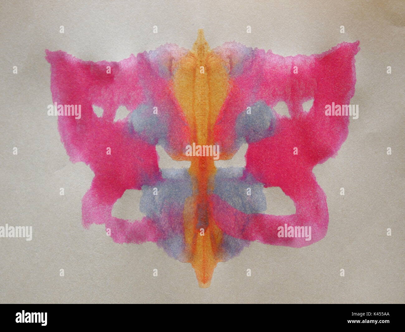 An inkblot butterfly done in watercolour paints Stock Photo - Alamy