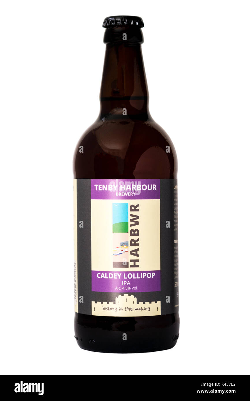 Harbwr Tenby Harbour Brewery Caldey Lollipop Bottled Beer Stock Photo ...