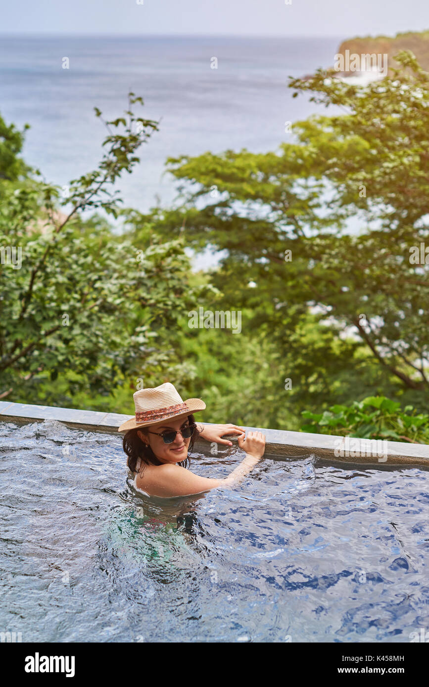 Girl in bikini on tropical hi-res stock photography and images - Alamy