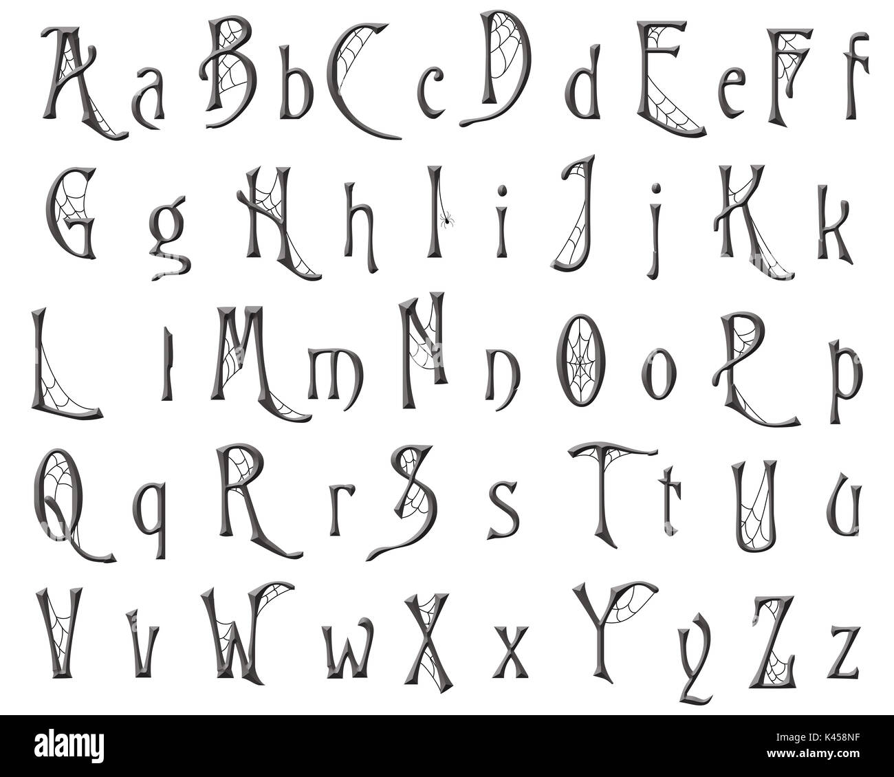 Digital Alphabet Collection Letters Typography Collection Stock Photo ...