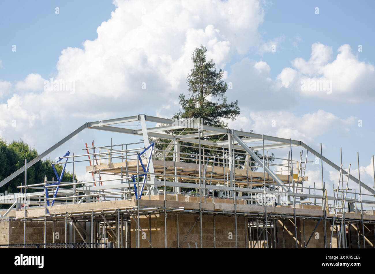 Large roof being constructed Stock Photo - Alamy