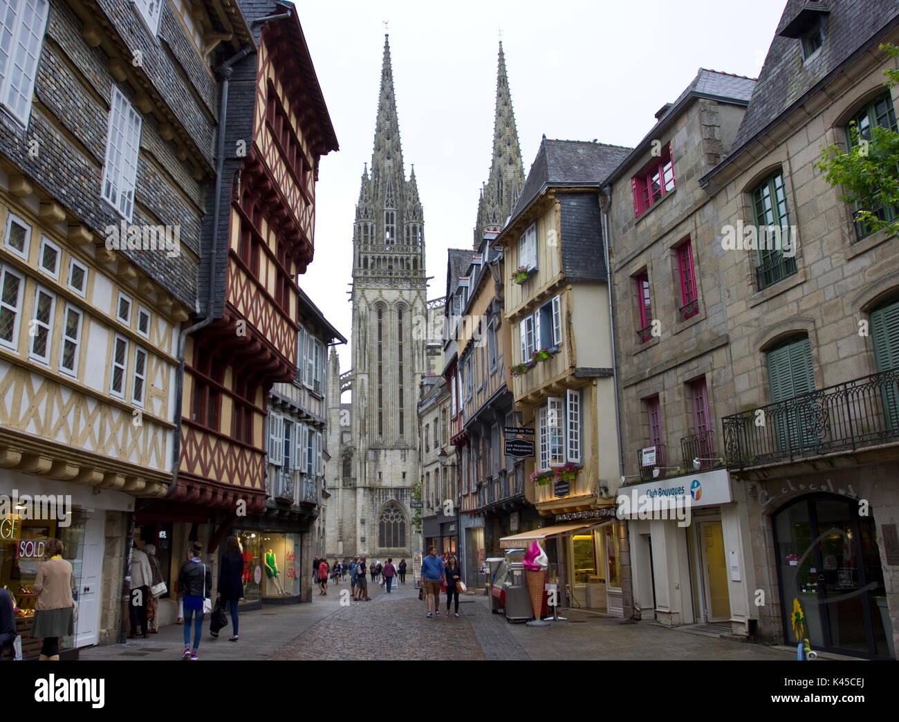 Quimper Cathedral Quimper Brittany France Stock Photo - Alamy