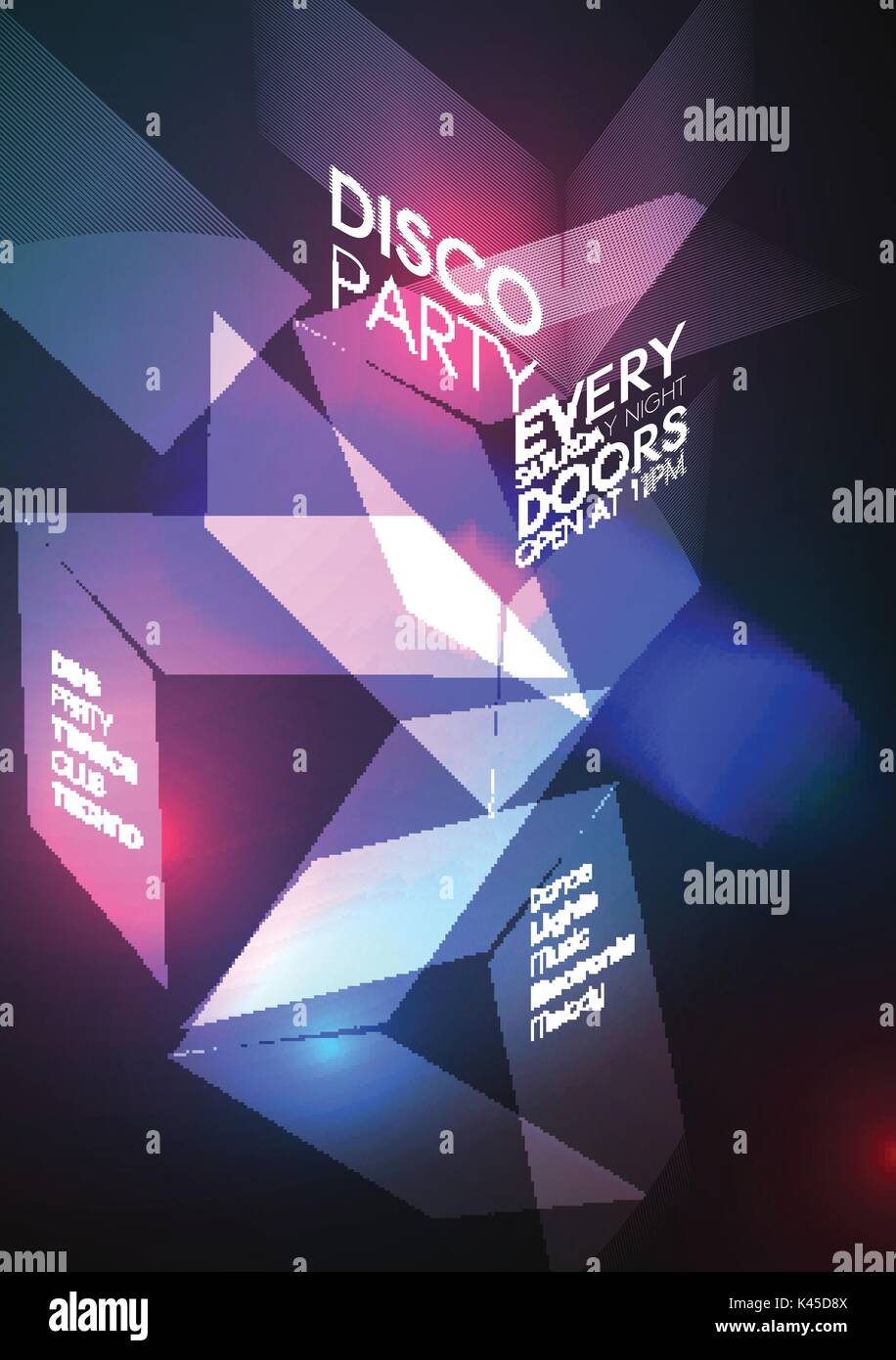 Abstract Party Poster Template - Vector Illustration Stock Vector Image ...