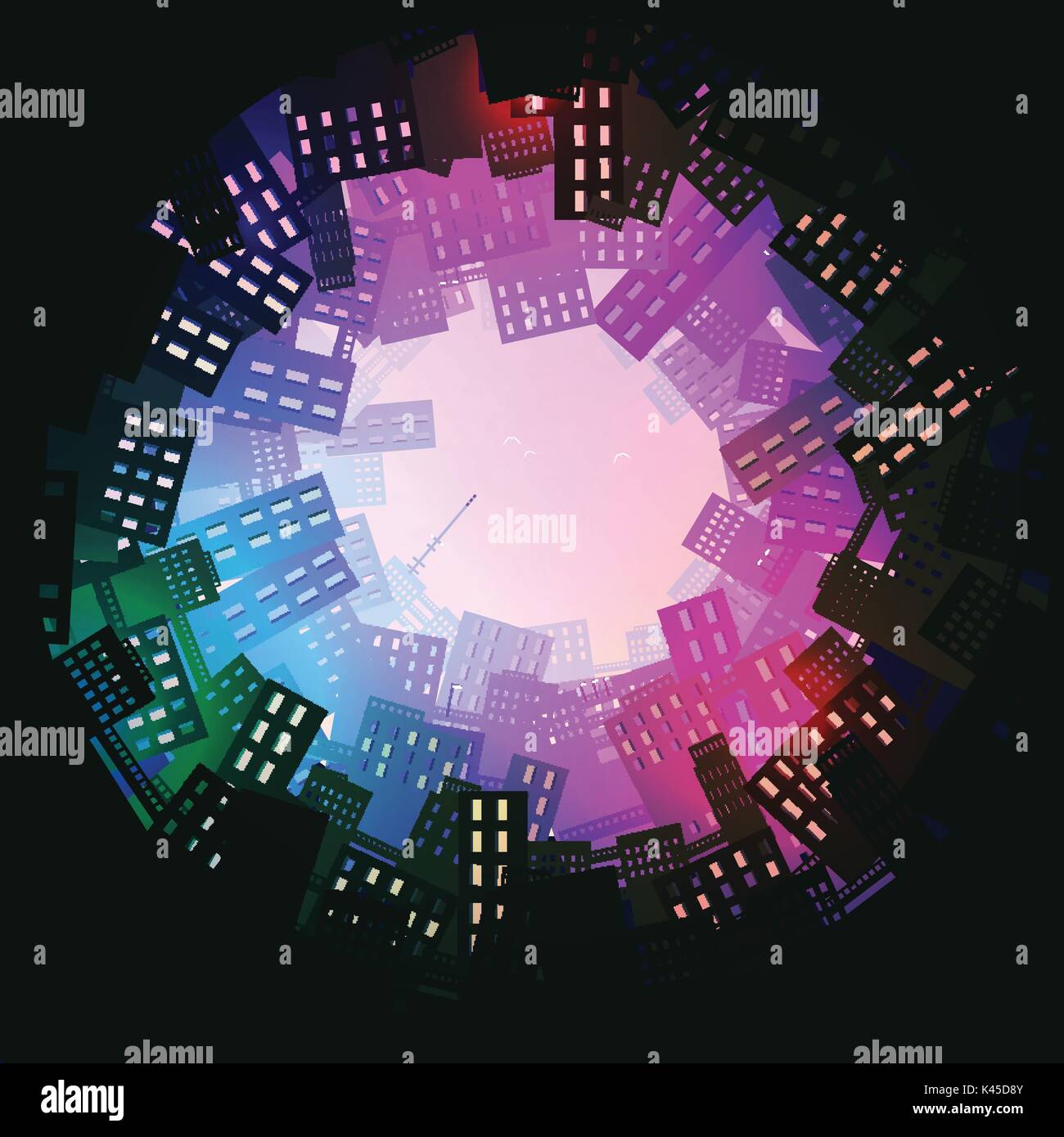 City night top view Stock Vector Images - Alamy