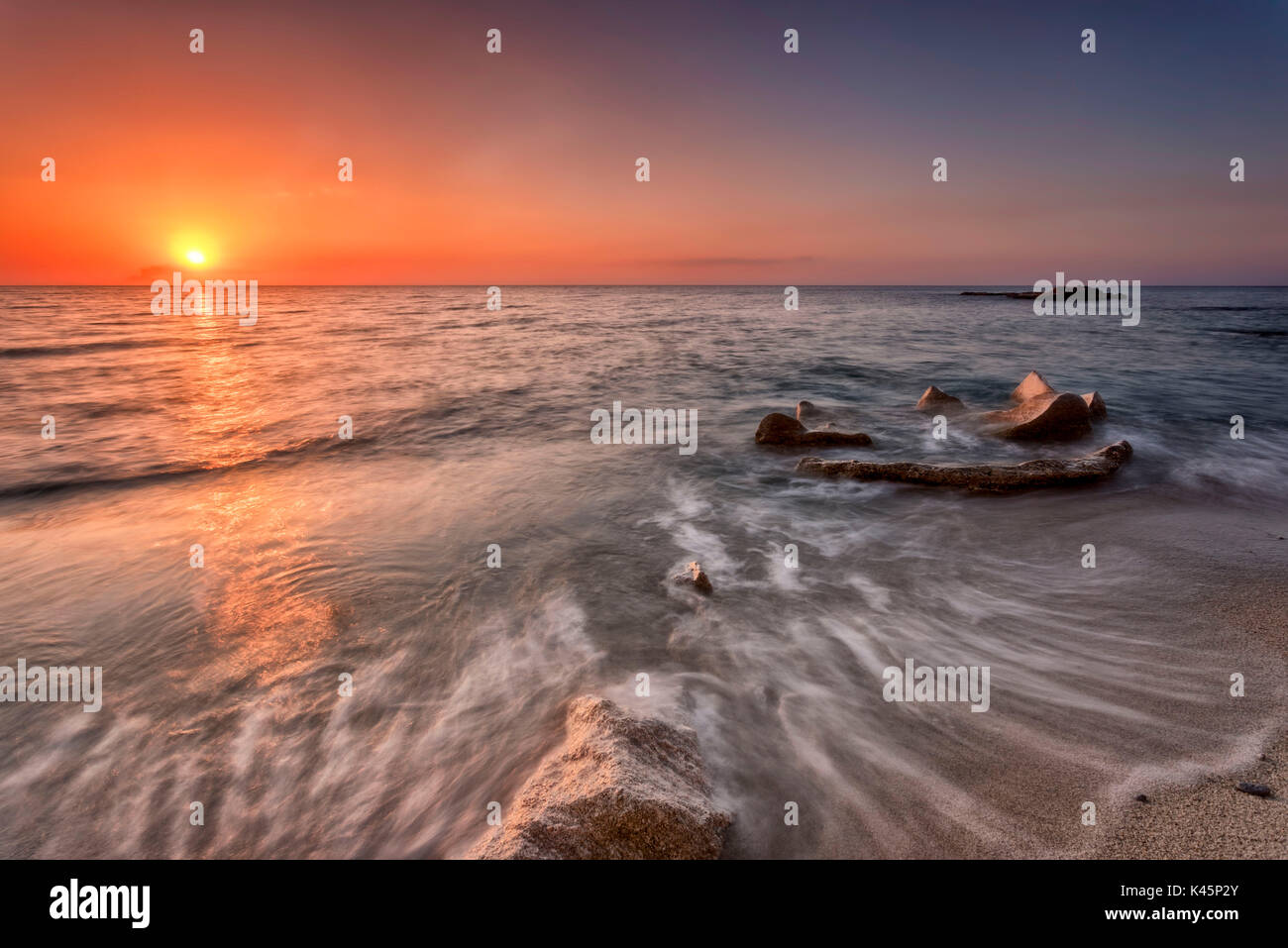Italy sunset near tropea island hi-res stock photography and images - Alamy