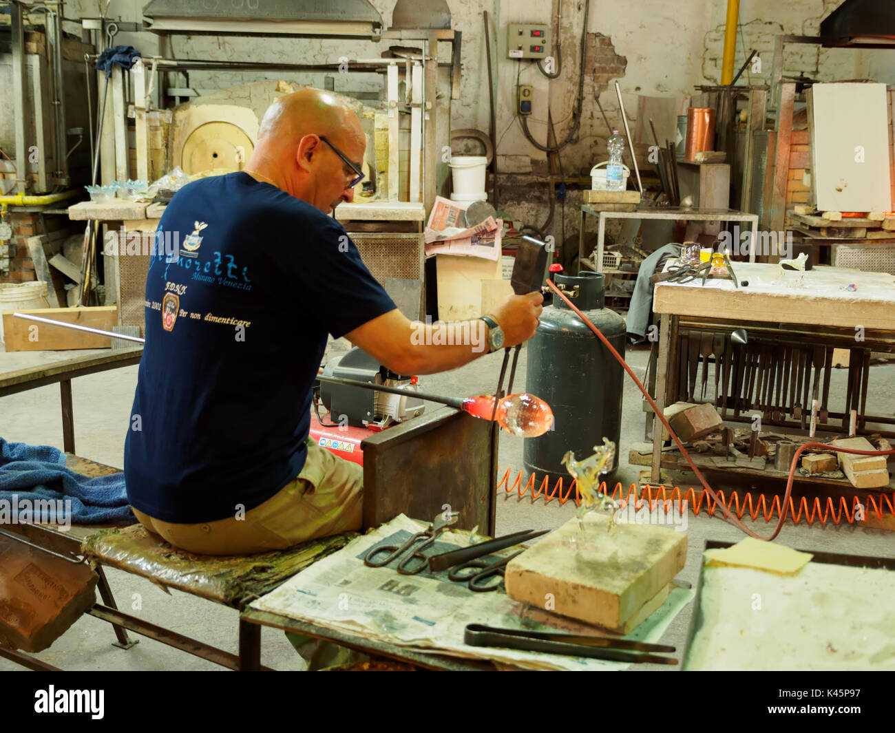 Glassmaker, Murano, Venice Stock Photo - Alamy