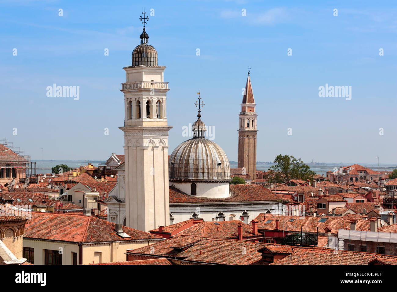 Rooftops and bell towers, Castello, Venice, Italy Stock Photo - Alamy