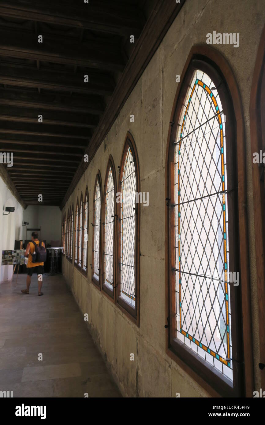 Interior of Corvin castle in Hunedoara, Romania Stock Photo - Alamy