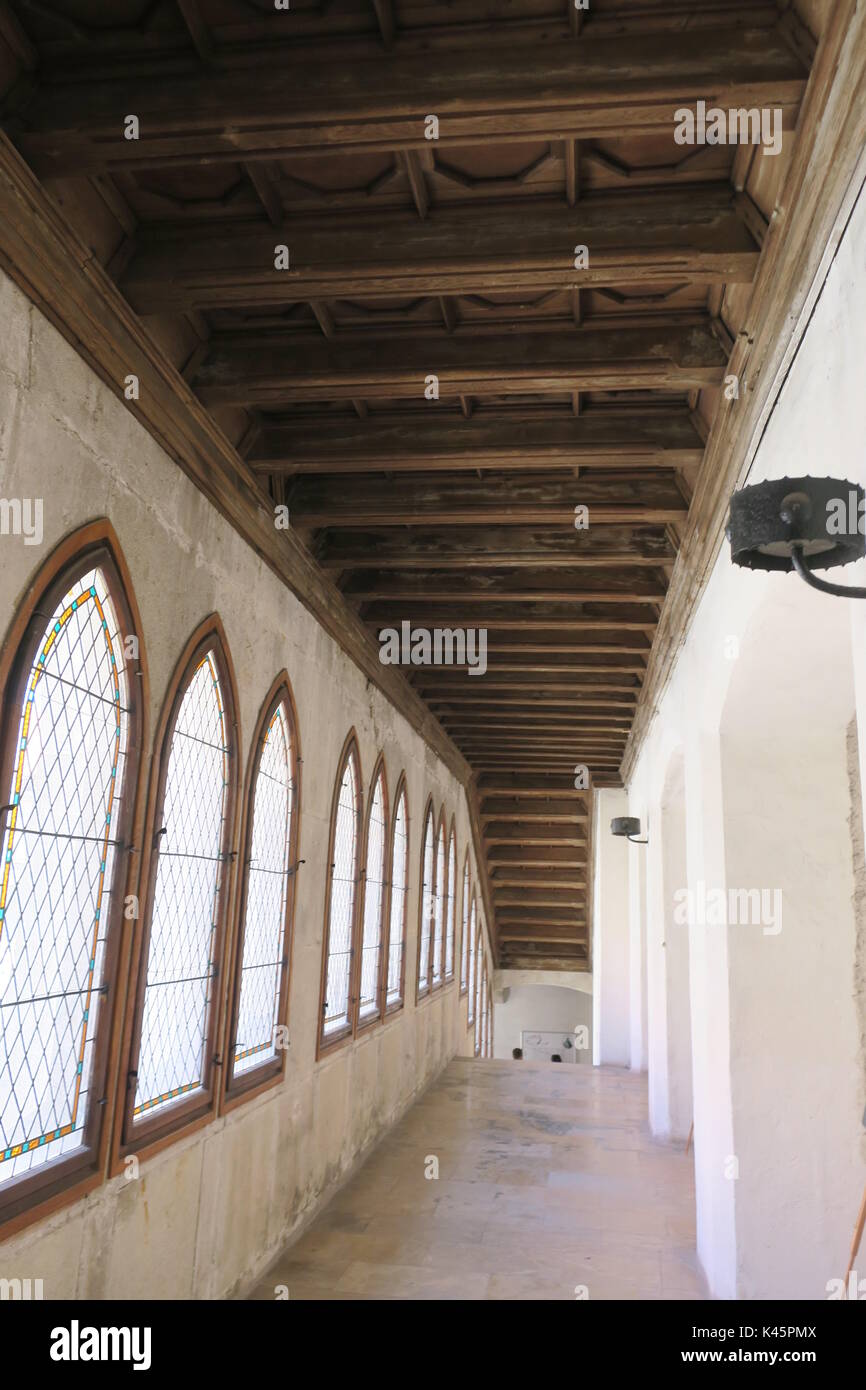 Interior of Corvin castle in Hunedoara, Romania Stock Photo - Alamy