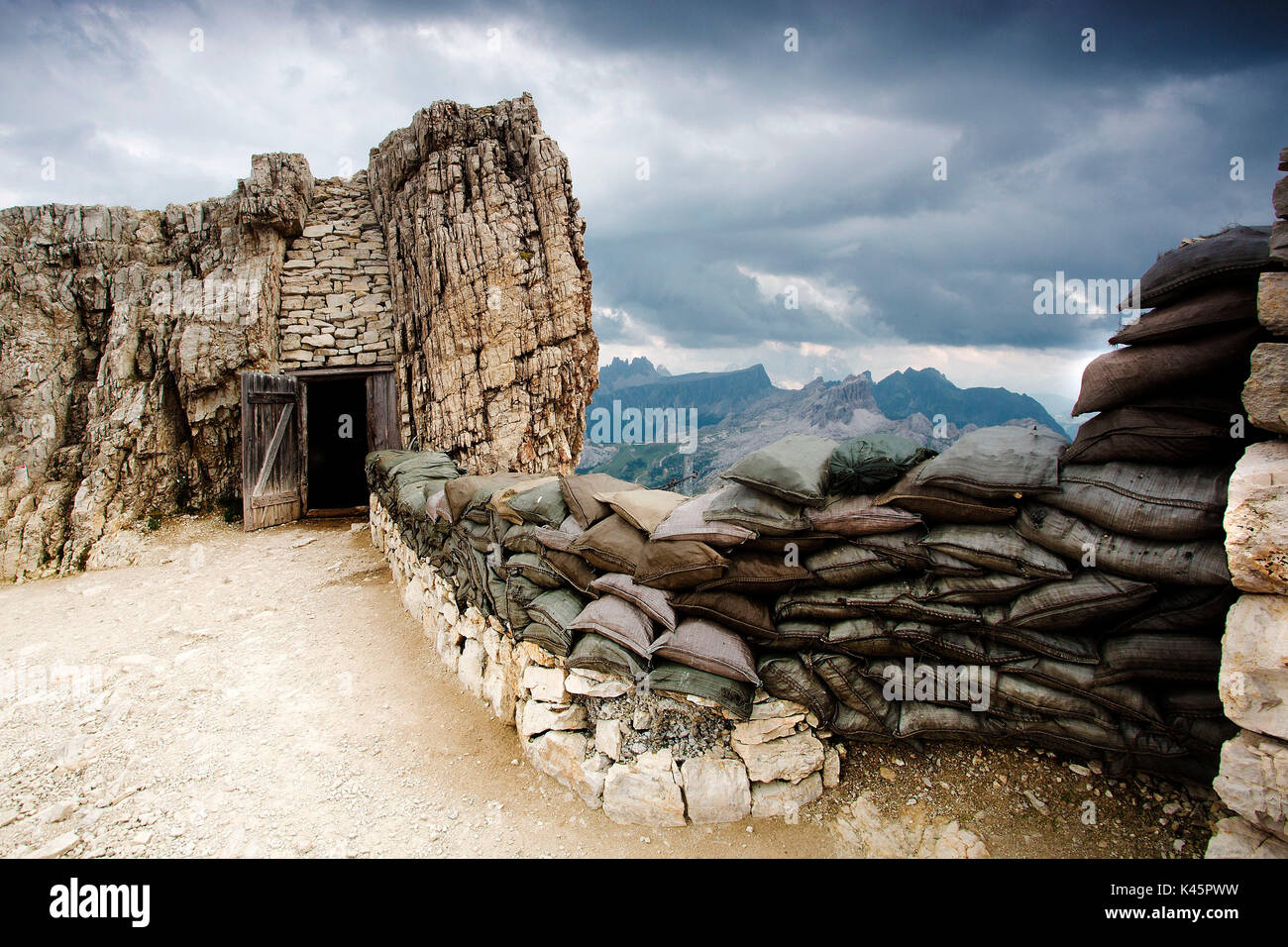 Europe,Italy,Veneto,Dolomities, Belluno district, Trenches of World War ...
