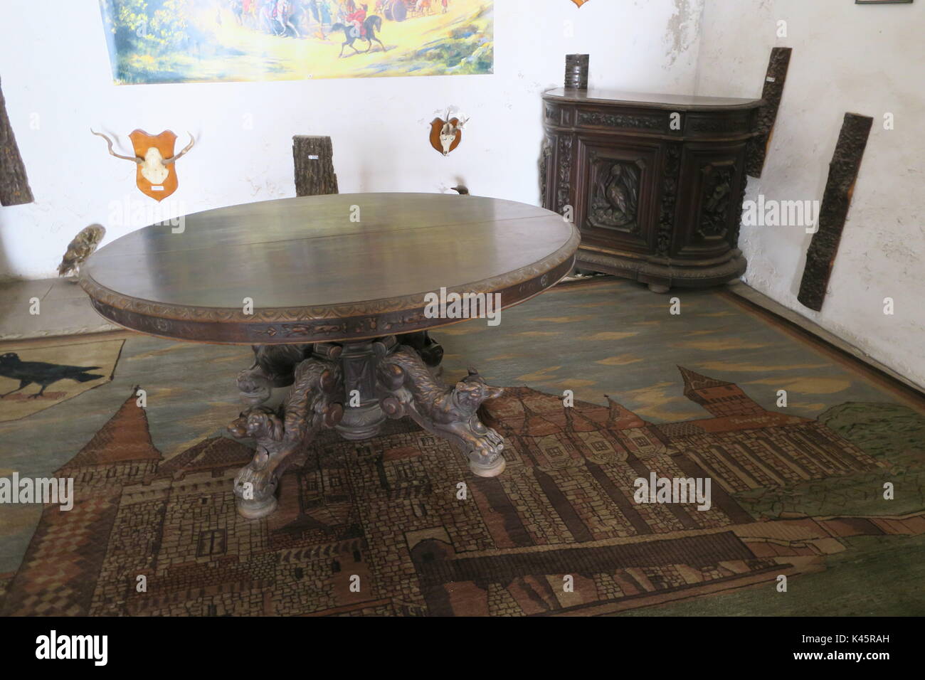 Interior of Corvin castle in Hunedoara, Romania Stock Photo - Alamy