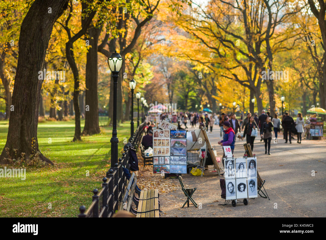 Central park the mall hi-res stock photography and images - Alamy