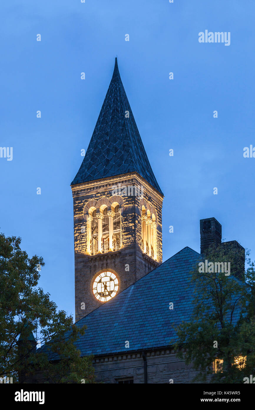 USA, New York, Finger Lakes Region, Ithaca, Cornell University, McGraw ...
