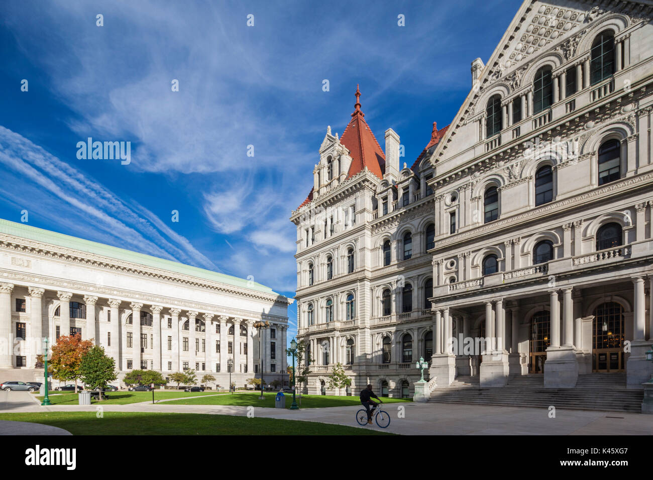 USA, New York, Hudson Valley, Albany, New York State Capitol Building ...