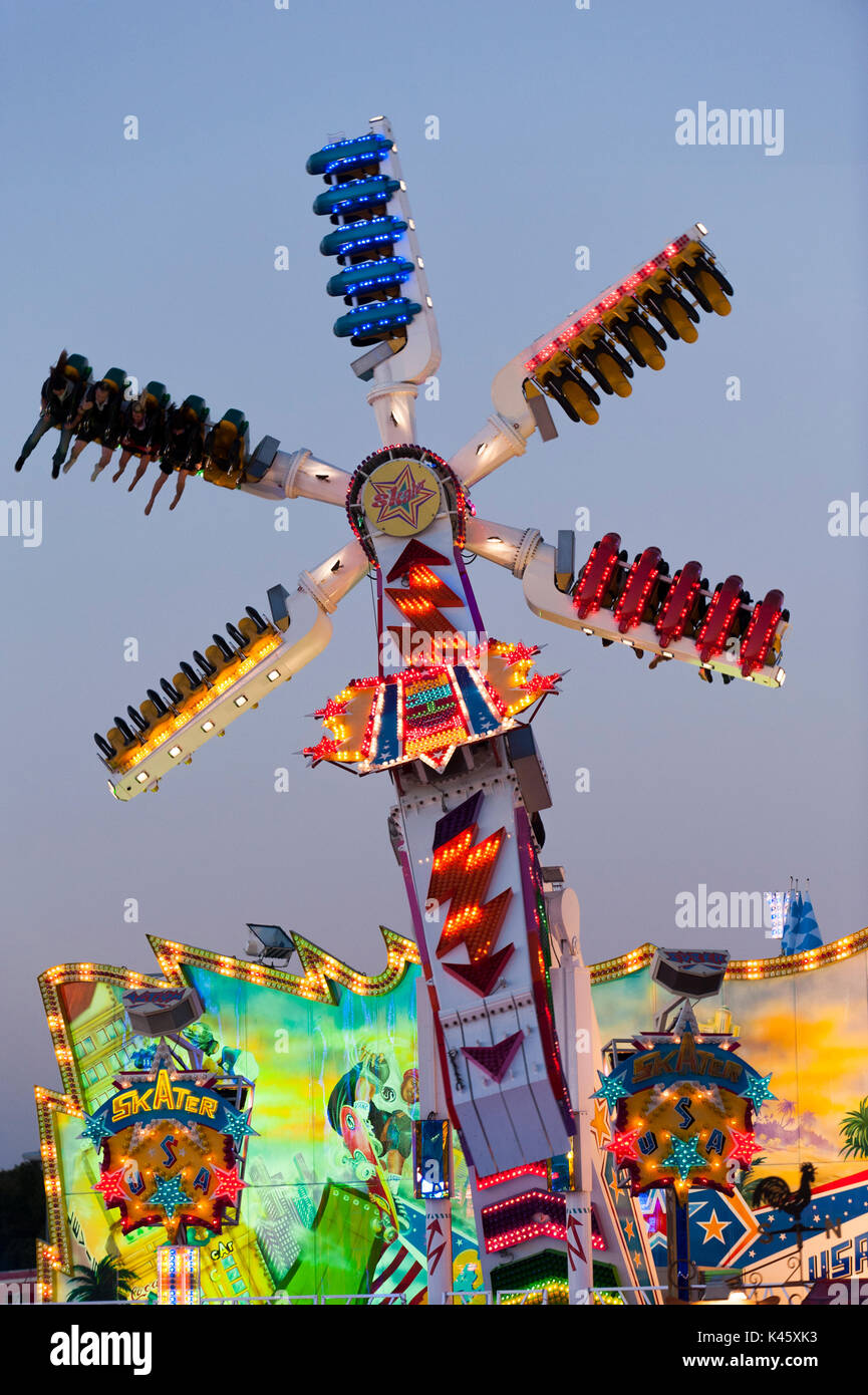 Flying swing at oktoberfest hi-res stock photography and images - Alamy