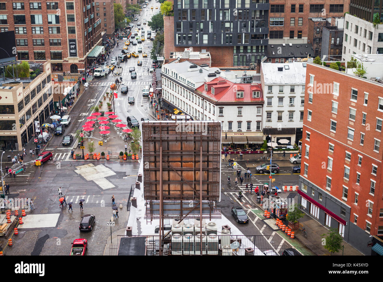 USA, New York, New York City, Lower Manhattan, elevated view of ...