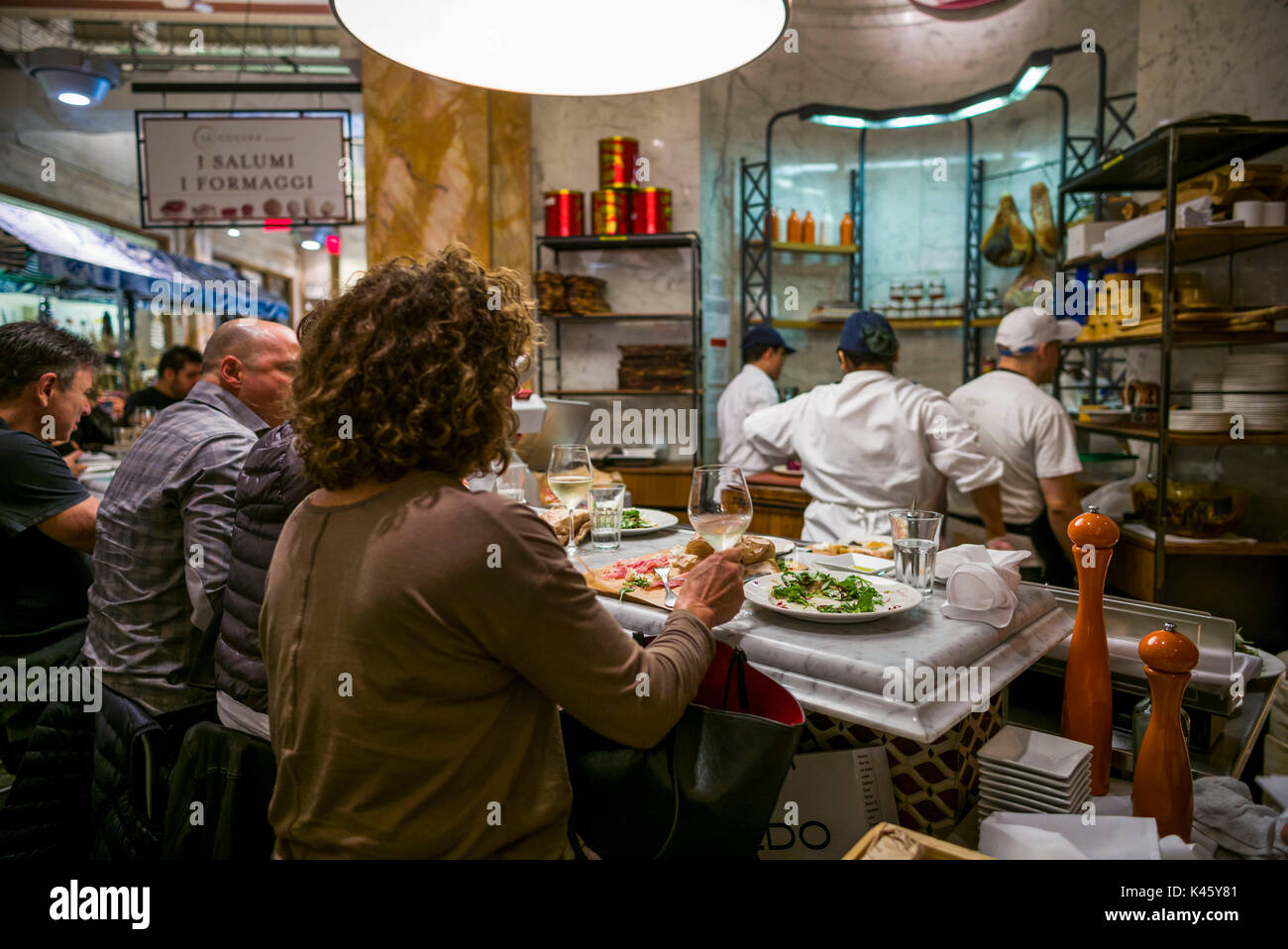 USA, New York, New York City, Mid-Town Manhattan, Eataly Restaurant ...