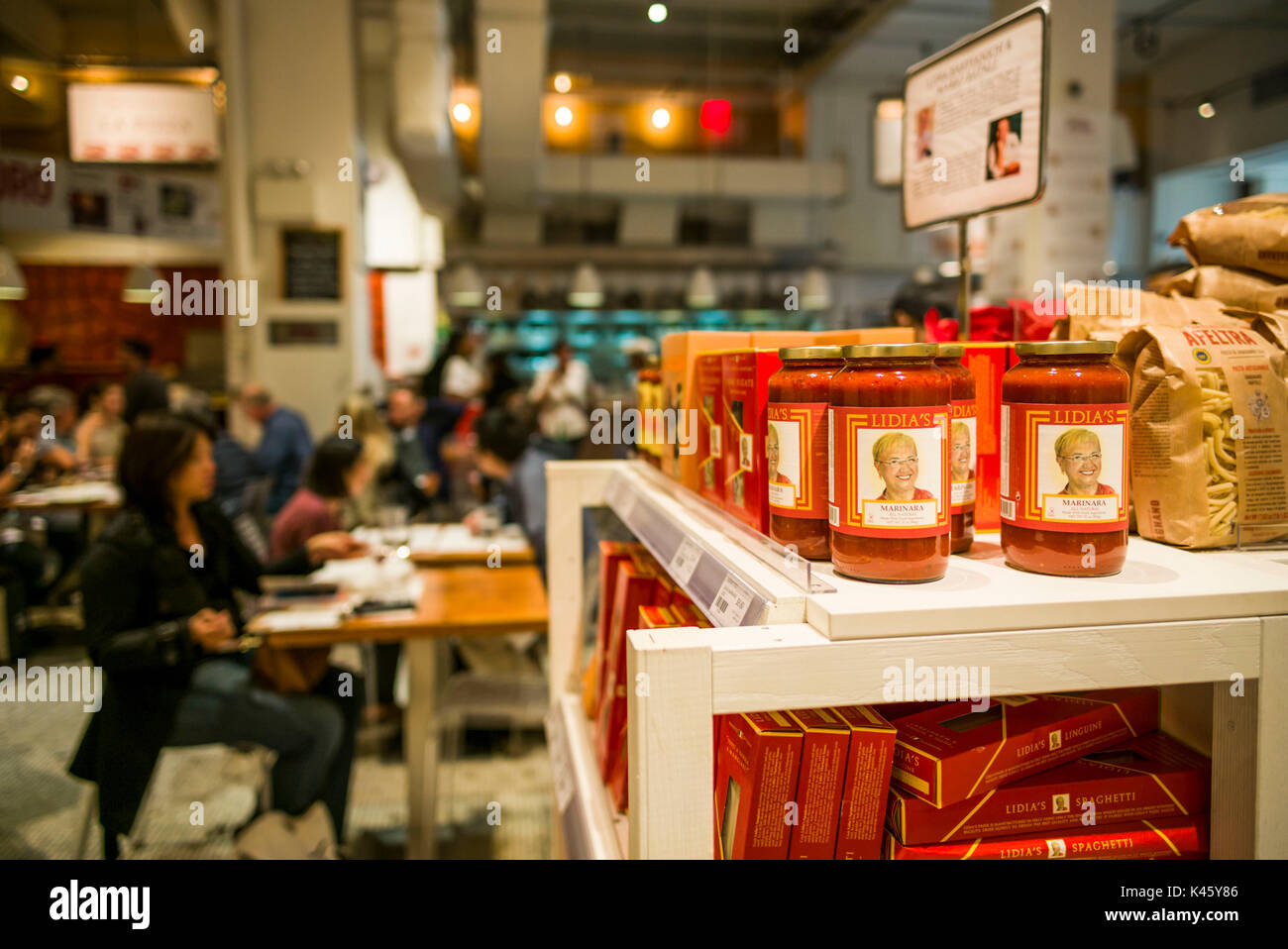 USA, New York, New York City, Mid-Town Manhattan, Eataly Restaurant ...