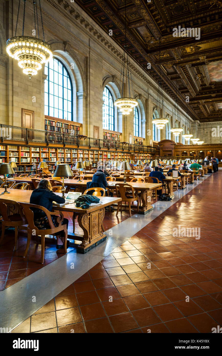 The Main Reading Room Of The New York Public Library High Resolution ...