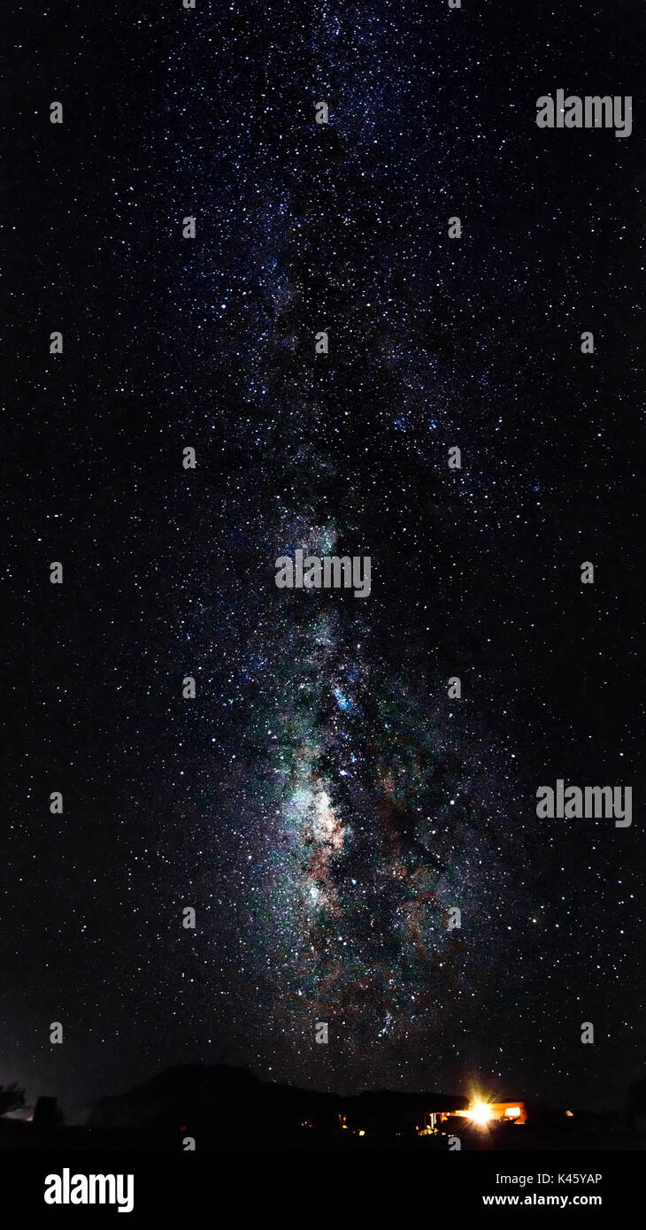 Stitched Panorama of six photos. Milky Way shot in Bahia de Los Angeles ...