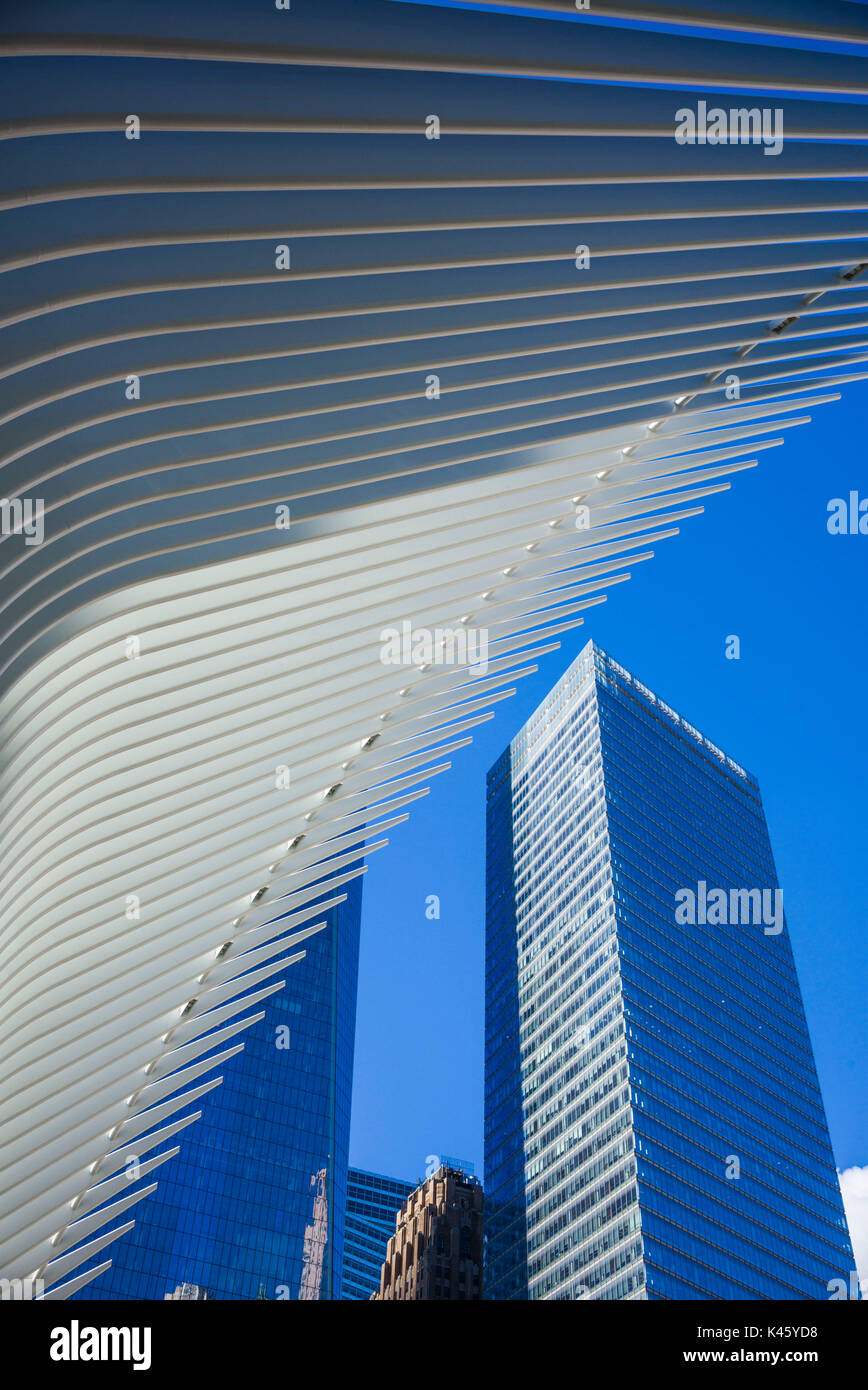 USA, New York, New York City, Lower Manhattan, The Oculus, World Trade ...